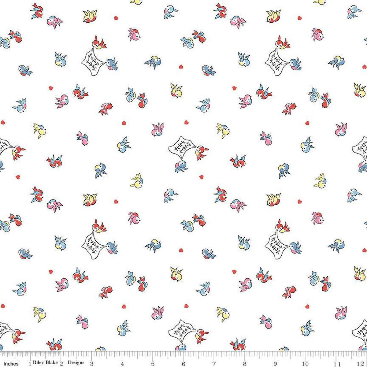 Love Notes - Songbirds - White - Cottage Mama - Riley Blake – Sunny Day ...